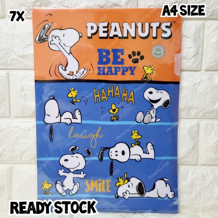 Jual BARANG TERLARIS Map Folder A4 Snoopy Peanuts Original Be Happy ...