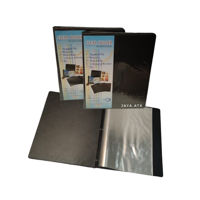 Jual BARANG TERLARIS MAP CLEAR HOLDER DOKUMEN A4 40 LBR HITAM KULIT MAP ARSIP IJAZAH KEEPER ...