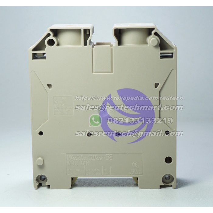 Jual Weidmuller WDU 70N/35 9512190000 Terminal Block Weidmuller WDU 70N ...