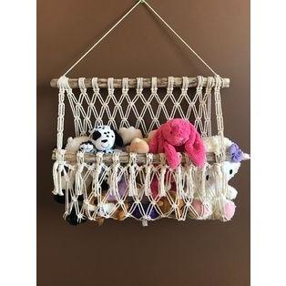 Jual PREMIUM MACRAME RAK BONEKA GANTUNG HIASAN DINDING KAMAR RAK LUCU ...