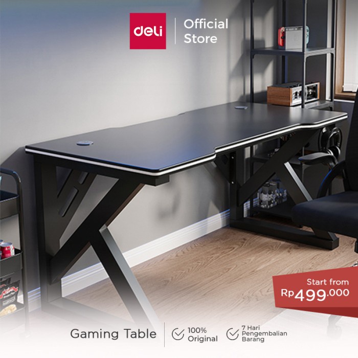 Jual Terbaik Deli Meja Gaming / Meja Komputer / Gaming Table Hitam Box ...
