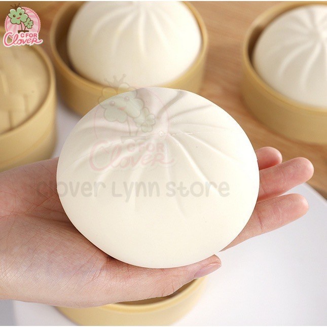 Jual JUMBO BAKPAO SQUEEZE TOY WITH TRAY pao squishy pencet squeezy lucu ...