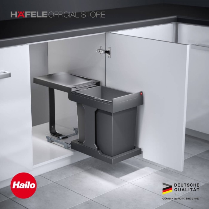 Jual PREMIUM Hailo Solo Waste Bin 20 l - Tempat Sampah Dapur - Manual ...