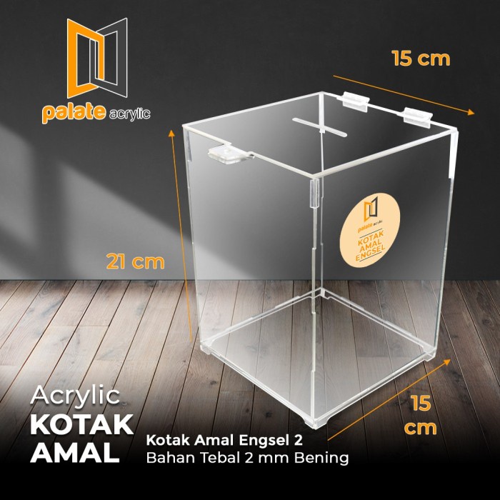 Jual AKRILIK KOTAK AMAL / KOTAK SARAN BAHAN AKRILIK 15x15x21 | Shopee ...