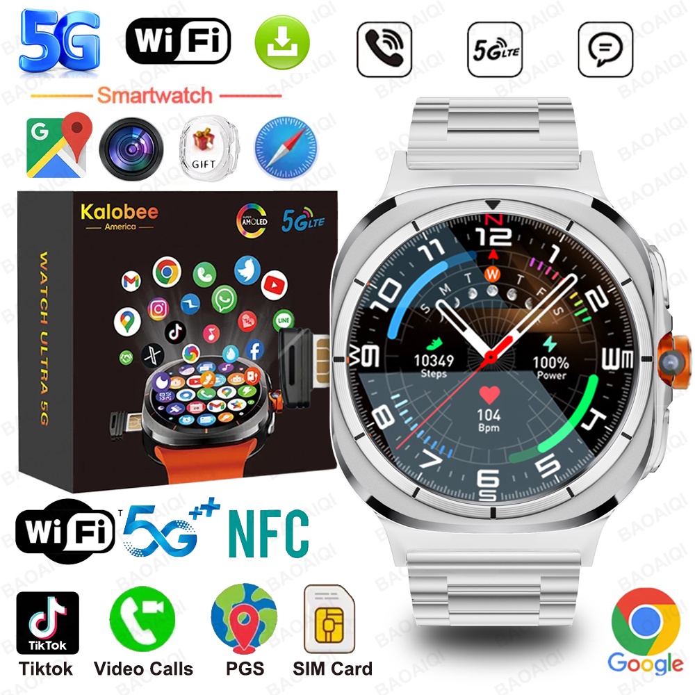 Jual Ultra Smart Watch Men Women 200W Hd Video Call Smartwatch 4G/5G Sim Card Gps Map Wifi ...