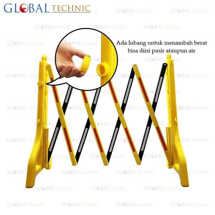 Jual Expendable Safety Barrier Gate Plastic / Pagar Lipat Pembatas ...
