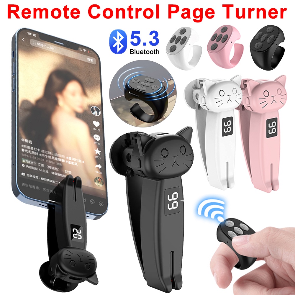 Jual Remote Control Page Turner Screen Auto Clicker BT5.3 for Kindle E ...