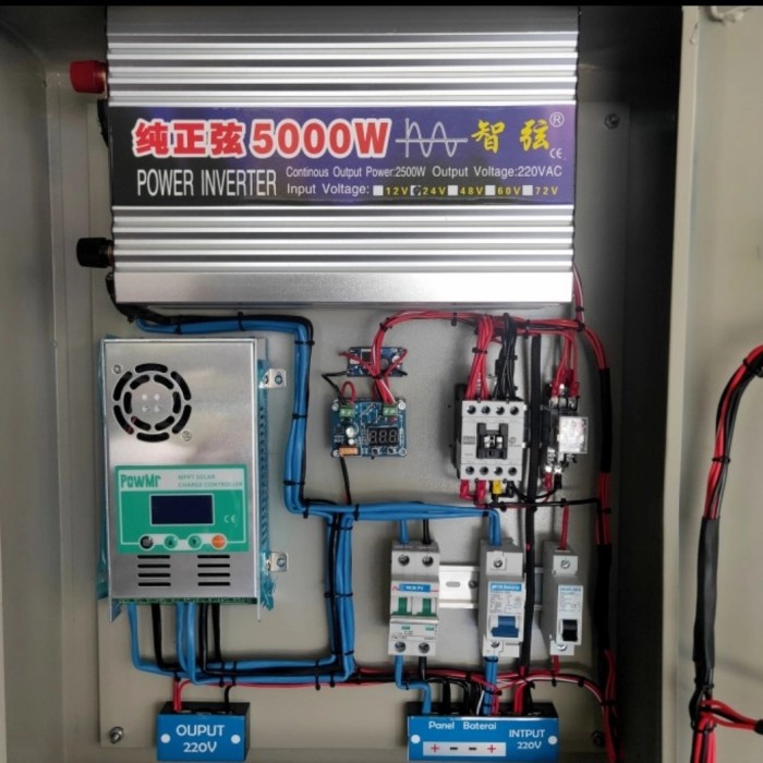 Jual Paling Baik Box Panel Plts Lengkap Mppt 60A Inverter Psw 5000W Mcb ...