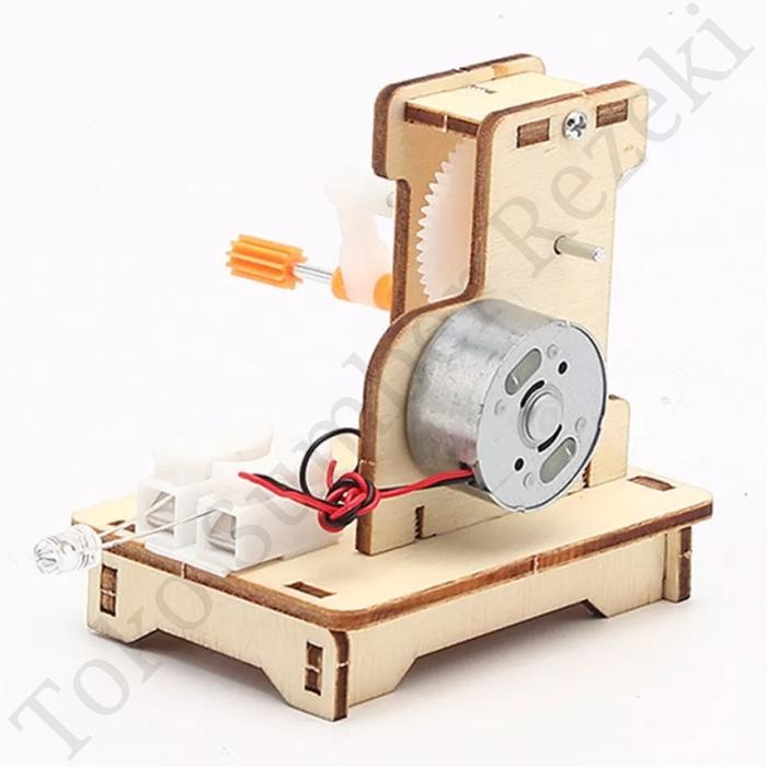 Jual Generator Pembangkit Listrik Tangan DIY Dinamo Kayu Dynamo Fisika ...
