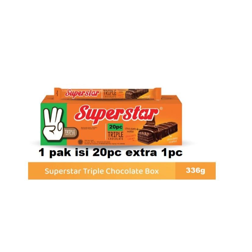 Jual AYOOOLLARIZSS!! Wafer Superstar (Superman) Triple Chocolate ...
