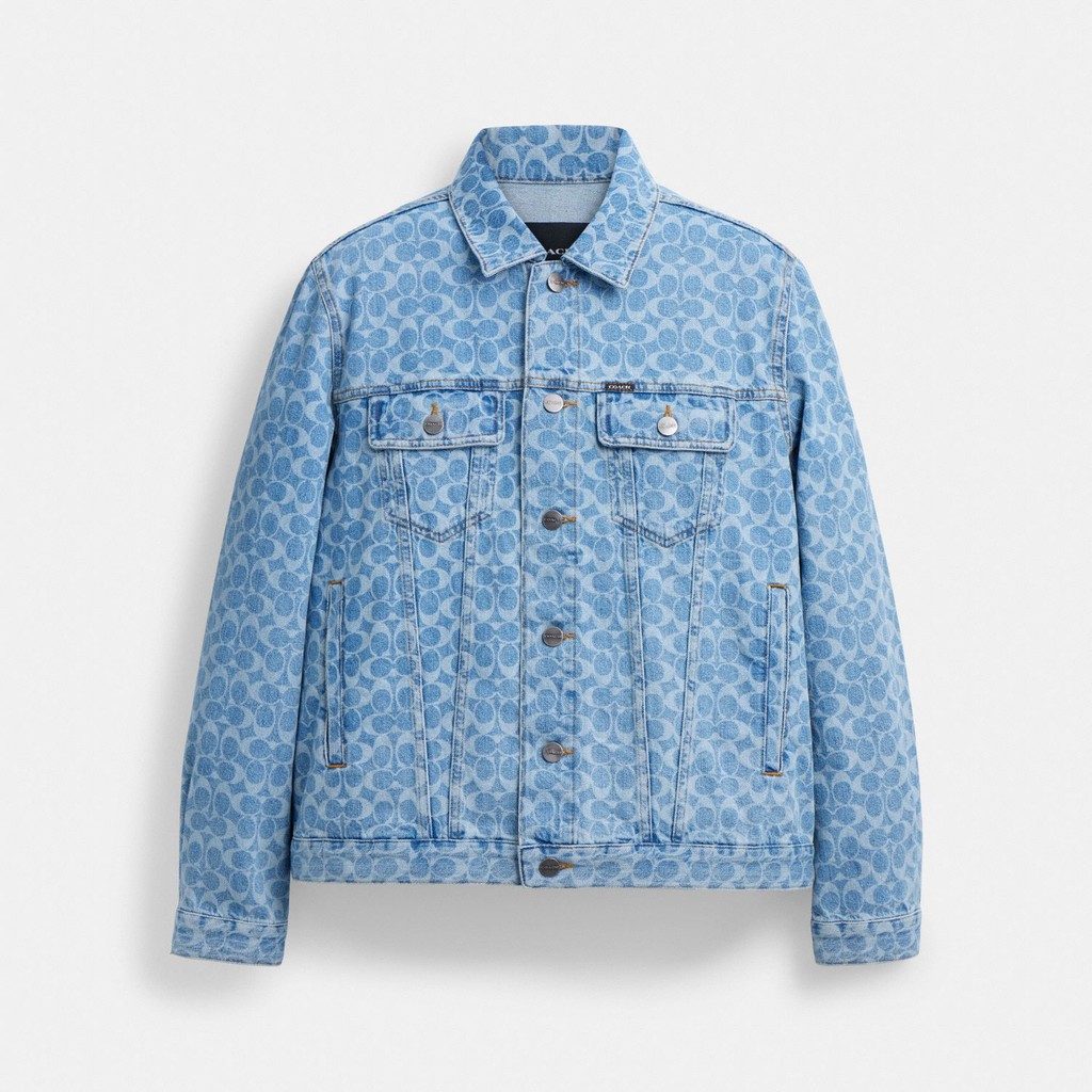 Jual Coach Signature Denim Jacket - Jaket Pria | Shopee Indonesia
