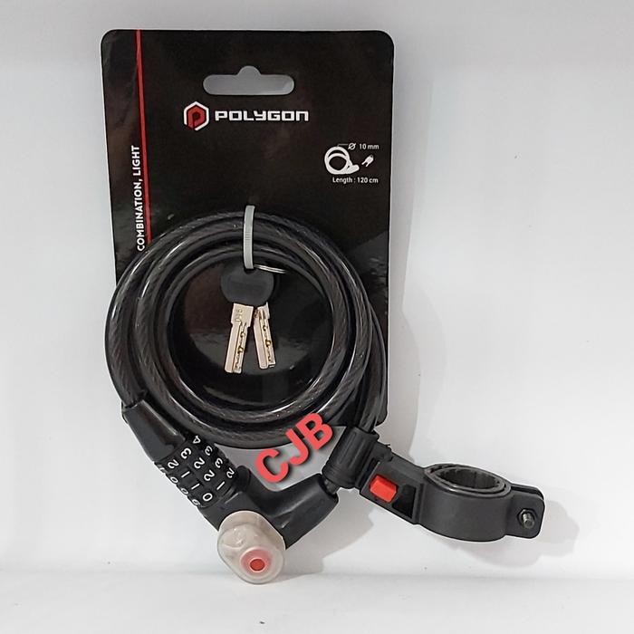 Jual Kunci Gembok Sepeda Polygon Cable Lock / Safety Lock | Shopee ...