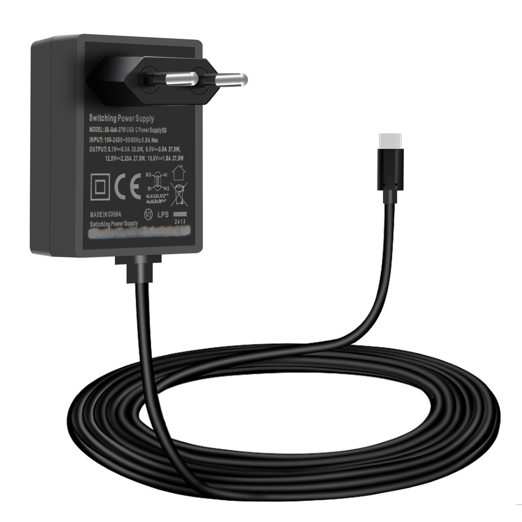 Jual NEW Geekbord Raspberry Pi 5 Power Supply GaN PD 27W 5.1V 5A USB-C ...