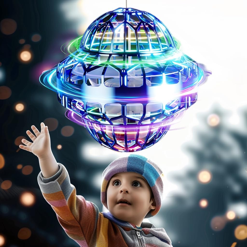 Jual Upgraded Flyball Ufo With Led Flying Spinner Fidget Toys Boomerang Flyorb Magic Flying Ball ...