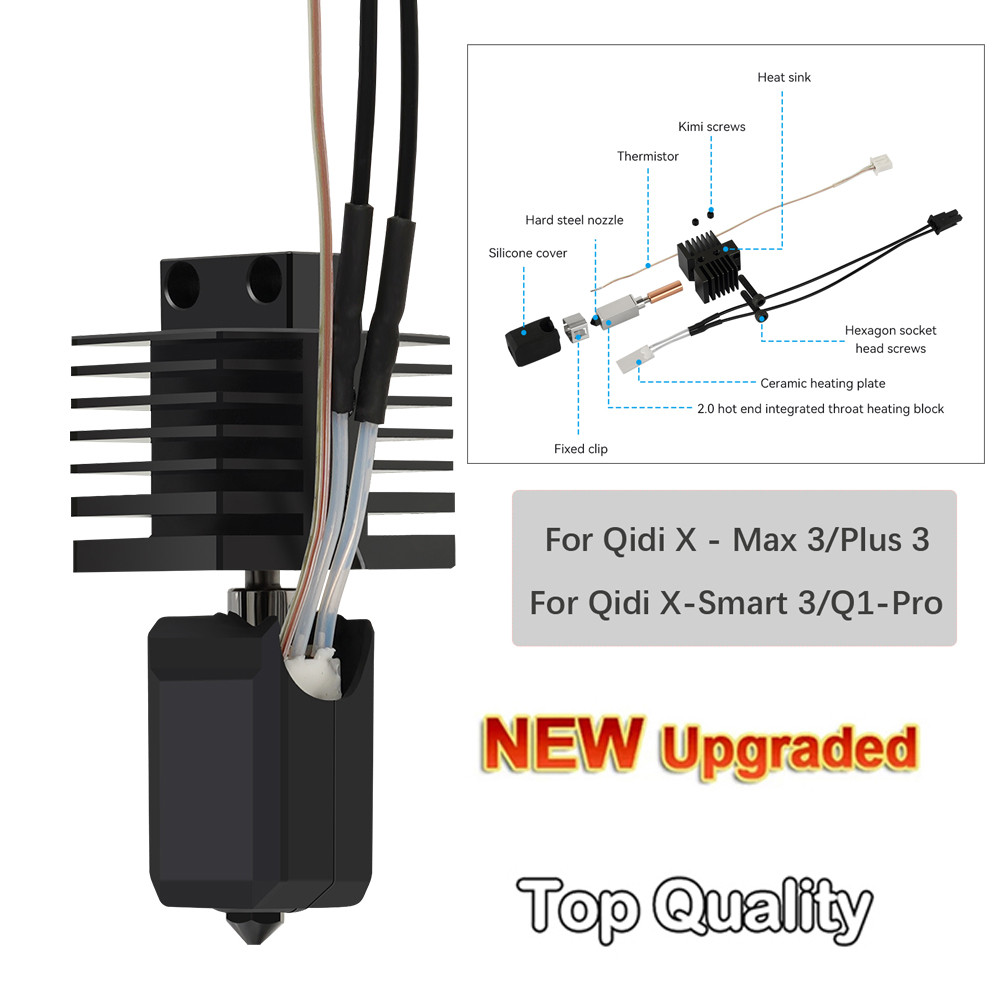 Jual New Upgraded Hotend kit for Qidi X plus 3 / X max 3 / x smart 3 ...
