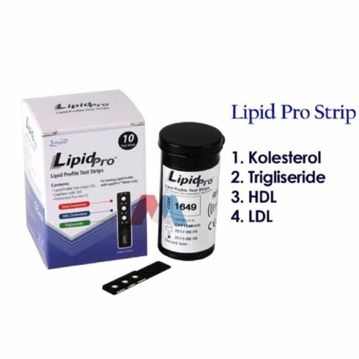 Jual Strip Lipid Pro Cek Cholesterol HDL LDL Trigliserida Lipid Pro ...