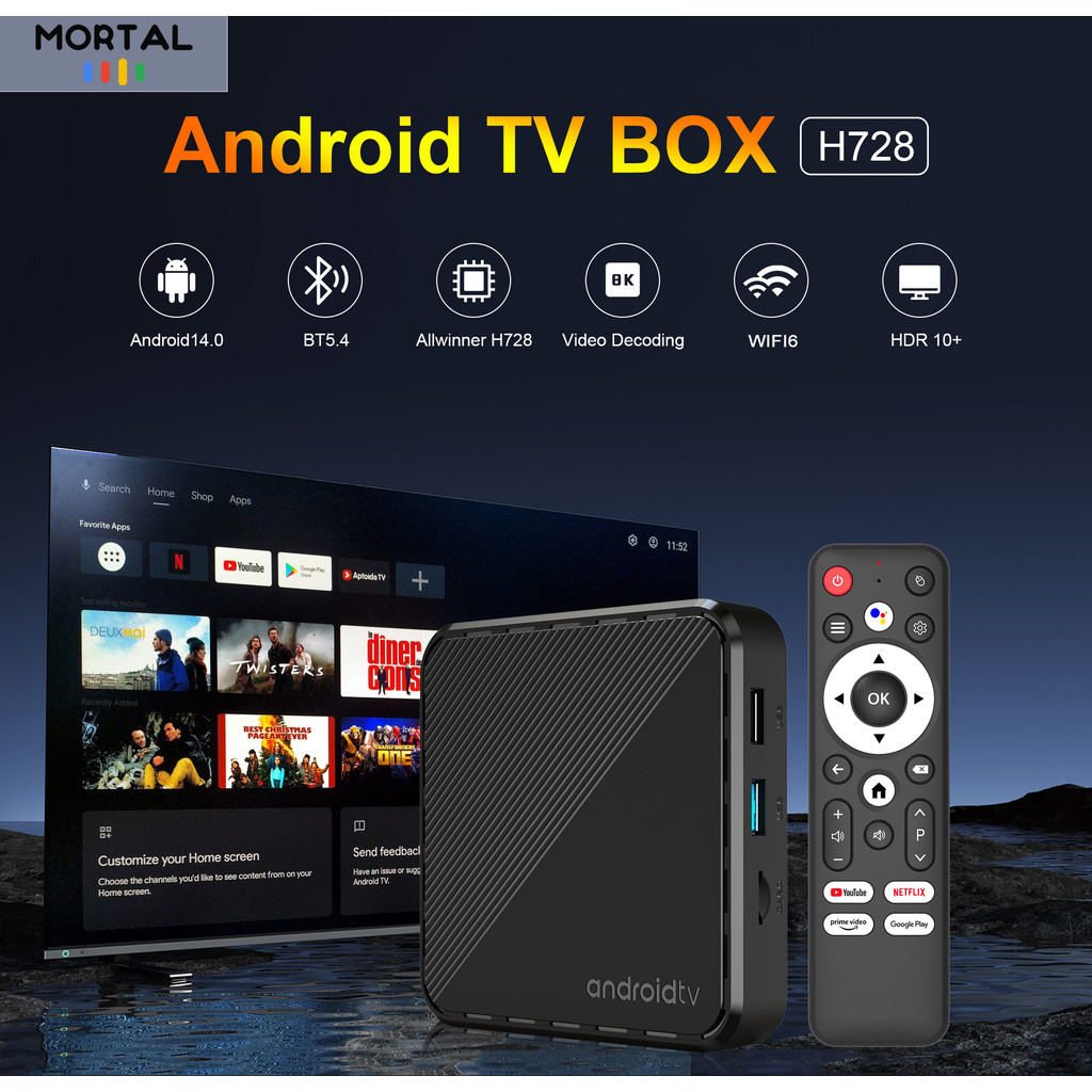 Jual Andriod 14 TV Box Voice Control 8K Ultra HD Allwinner H728 Octa ...