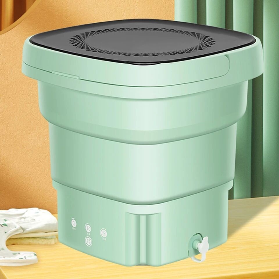 Jual Mini Folding Washing Machine With Drain Bucket For Clothes Socks ...