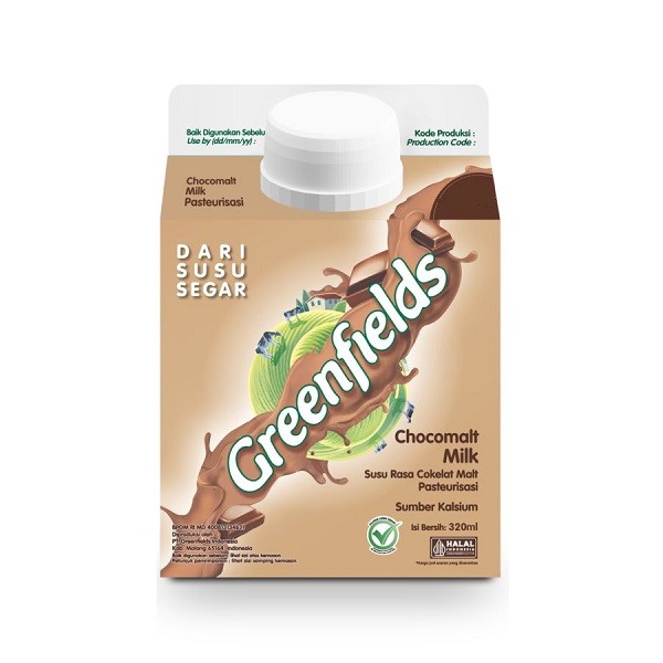 Jual GREENFIELDS FRESH MILK CHOCOMALT 320 ML | Shopee Indonesia