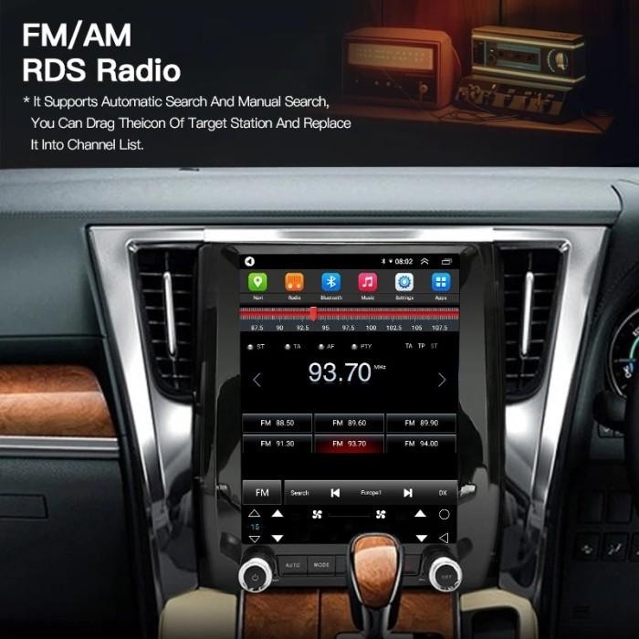 Jual Head unit android 12 inch Toyota alphard/vellfire 2015-2020 Tesla ...