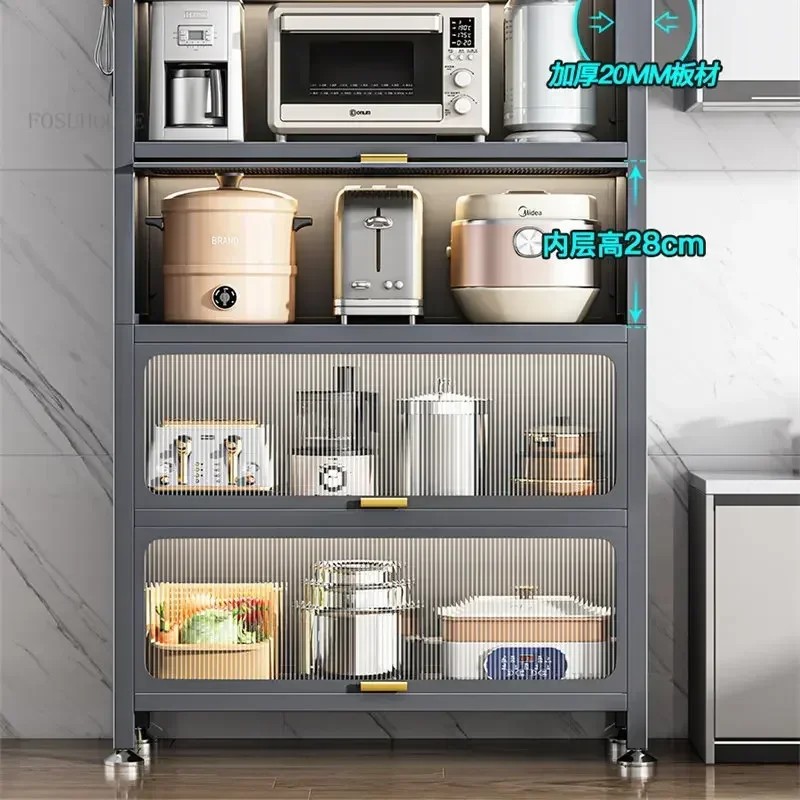 Jual Modern Multi-layer Kitchen Cabinet Kitchen Rack Storage Cabinet ...