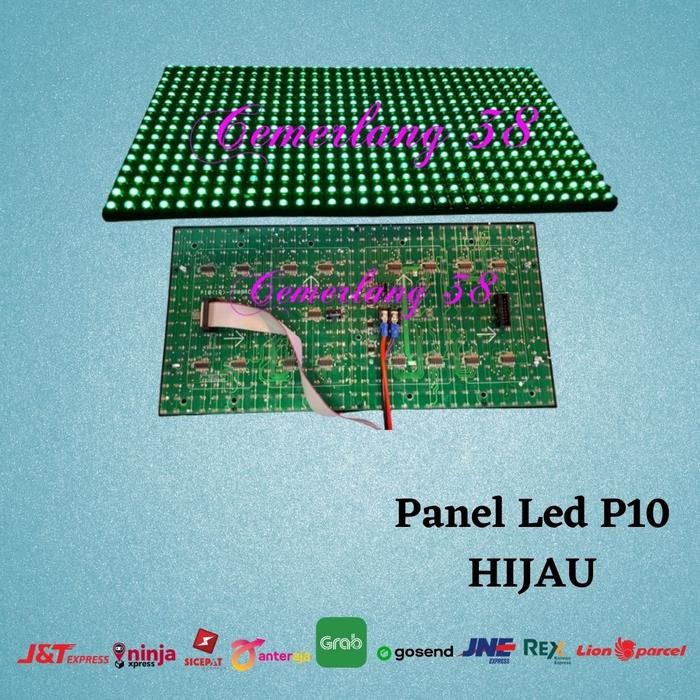 Jual MODULE / MODUL / PANEL LED P10 RUNNING TEXT SEMI OUTDOOR HIJAU ...