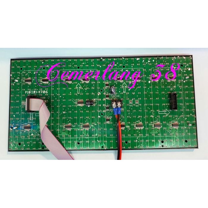 Jual MODULE / MODUL / PANEL LED P10 RUNNING TEXT SEMI OUTDOOR BIRU ...