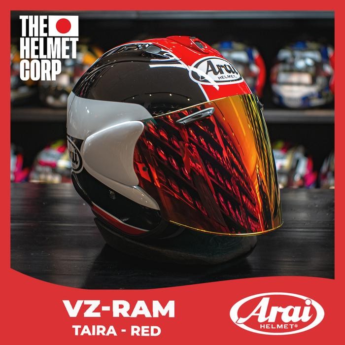 Jual ARAI VZ-RAM TAIRA RED SIGNATURE ORIGINAL VZ RAM HALF FACE HELM ...
