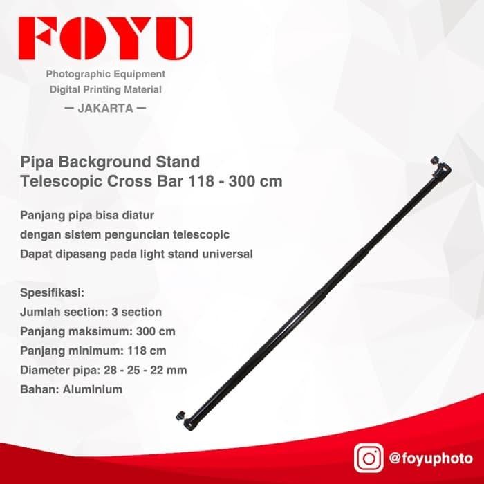 Jual Light- Pipa Background Stand Telescopic Cross Bar 118 - 300 Cm ...