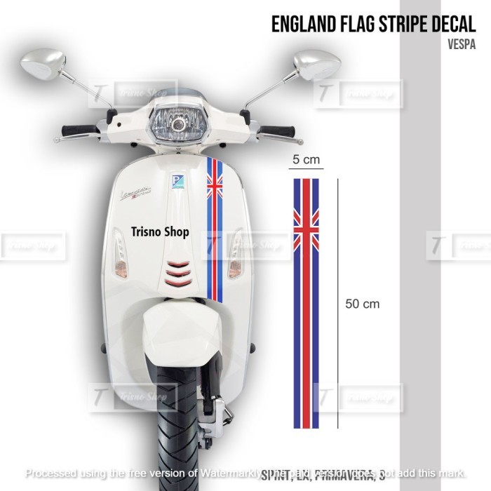 Jual BERAGAM STICKER STRIP BENDERA INGGRIS ENGLAND VESPA REKRDU 6391KP ...