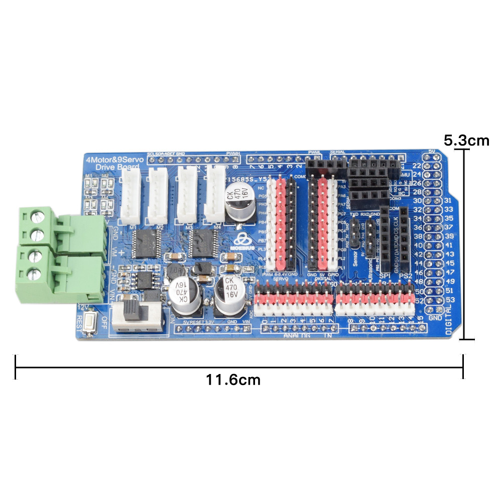 Jual Arduino TB6612 4WD DC Servos Motor Driver Board Compatible with ...