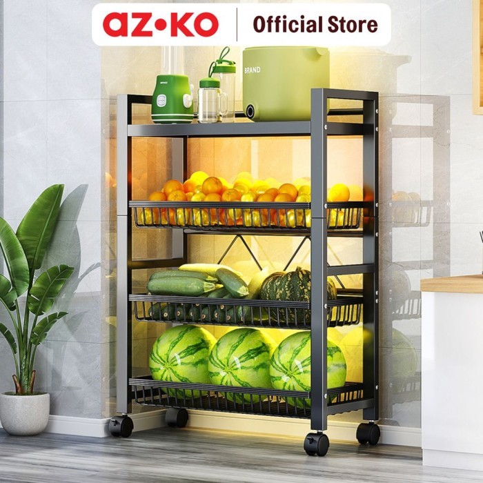 Jual AZKO Stora Noir Rak Troli Besi 4 Tingkat - Hitam Tempat ...