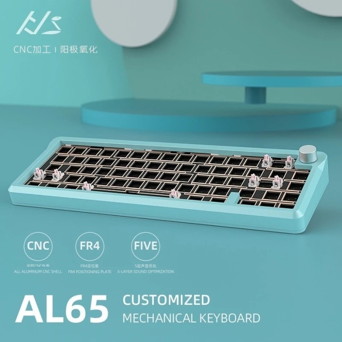 Jual Spot Black Snake Al65 High-value Mechanical Keyboard Kit Wired ...