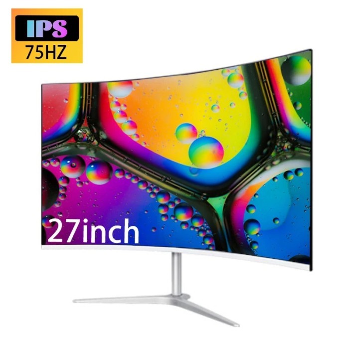 Jual 27 Inch Curved Monitor 75Hz 2ms Desktop PC Lcd FHD Computer ...