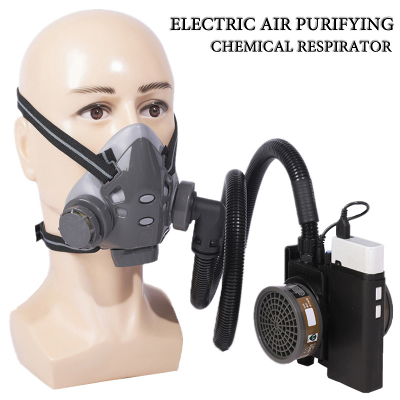 Jual Electric Powered Air Purifying Half Face Chemical Gas Respirator ...
