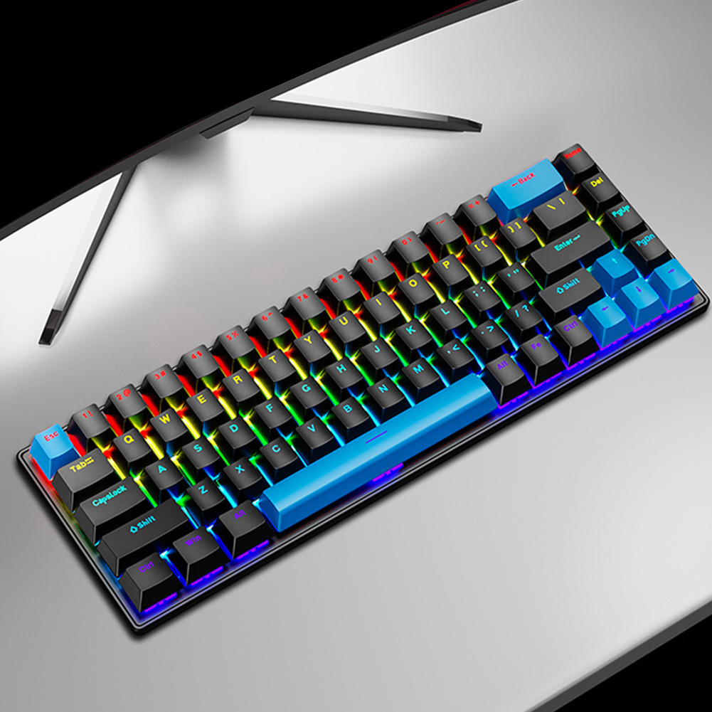 Jual Wired Mechanical Gaming Keyboard 68 Keys Mechanical Keyboard Rgb ...