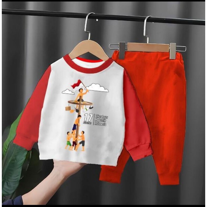 Jual Pakaian Amak Terbaru Set Anak Agustusan Setelan Kemerdekaaan Ansj ...