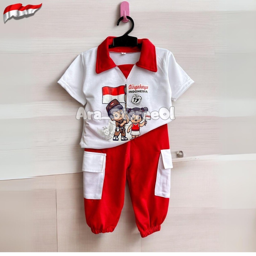 Jual Pakaian Amak Terbaru Set Anak Agustusan Setelan Kemerdekaaan Ansj ...