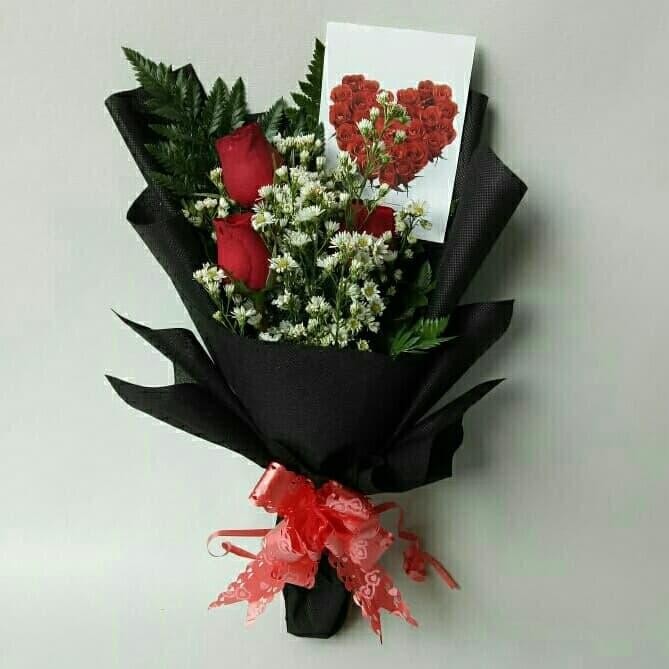 Jual SALE!! OPEN ORDER VALENTINE DAY BUCKET BUNGA MAWAR 3 TANGKAI ...
