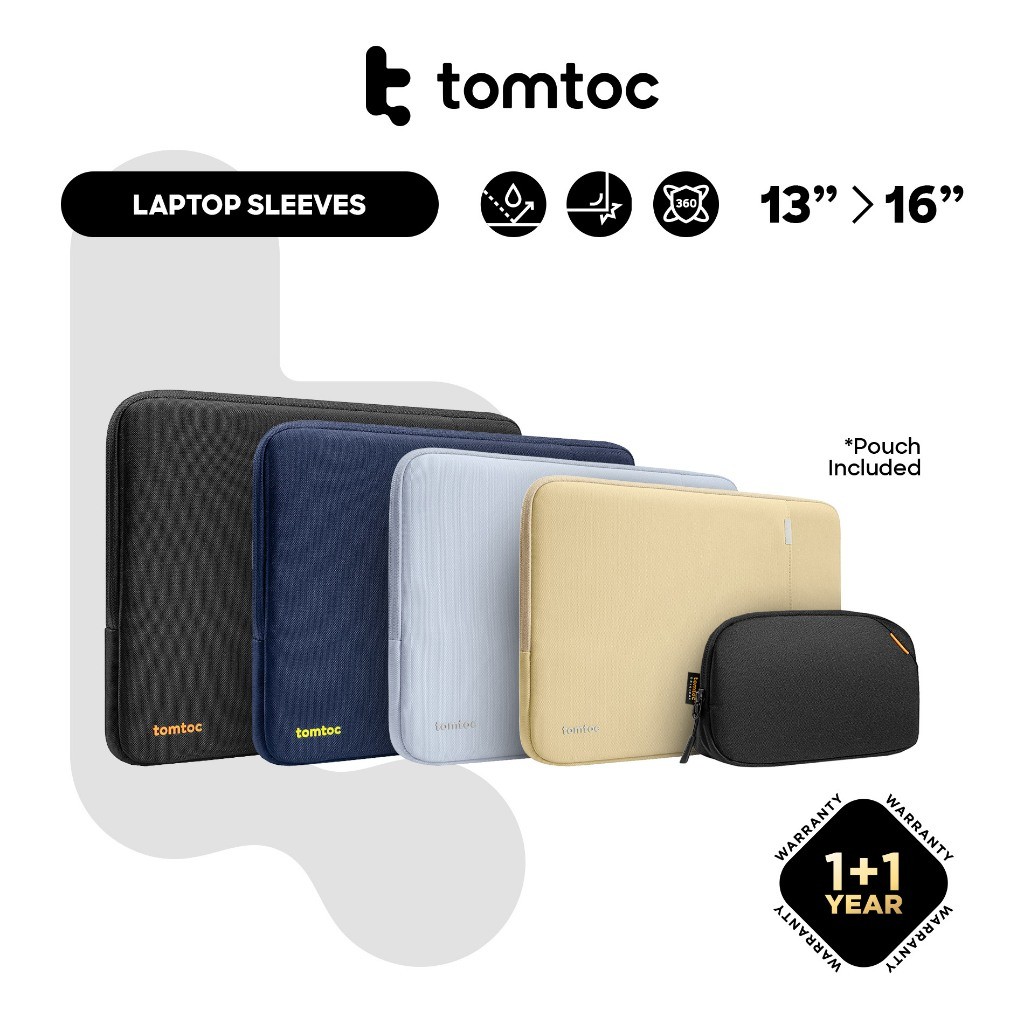 Jual tomtoc A13 Laptop Sleeve with Pouch 13 14 15 16 Inch MacBook ...