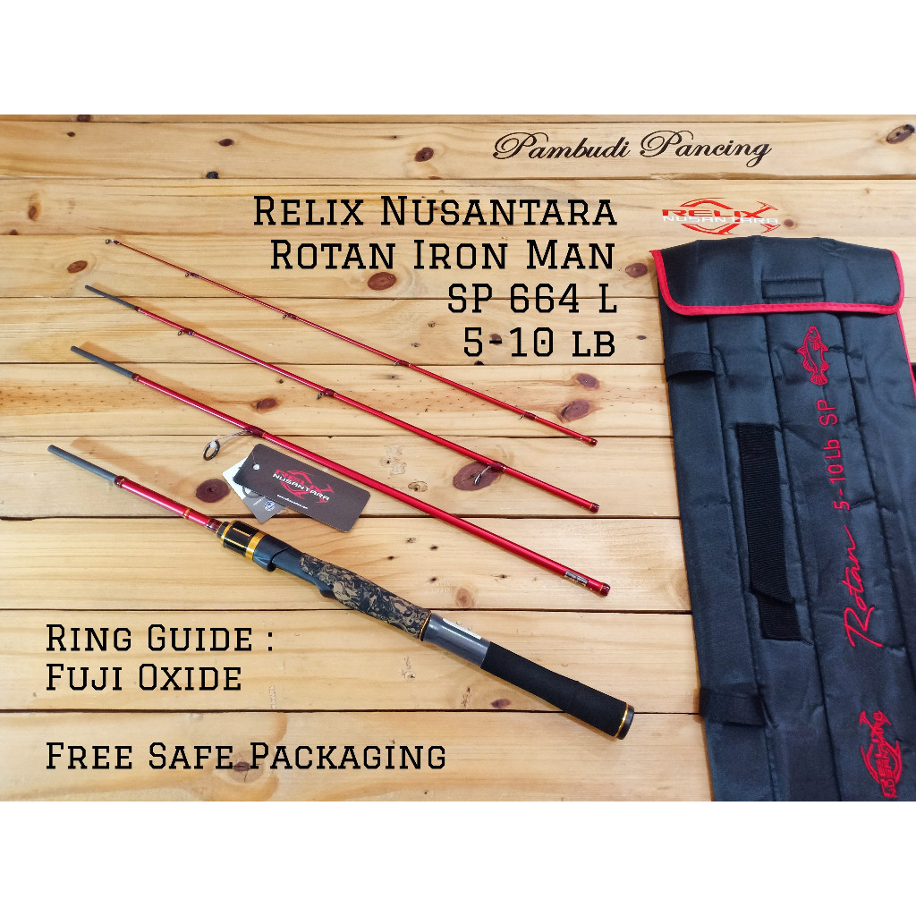 Jual Rxn Joran Relix Nusantara Rotan Iron Man Spinning Travel Rod ...