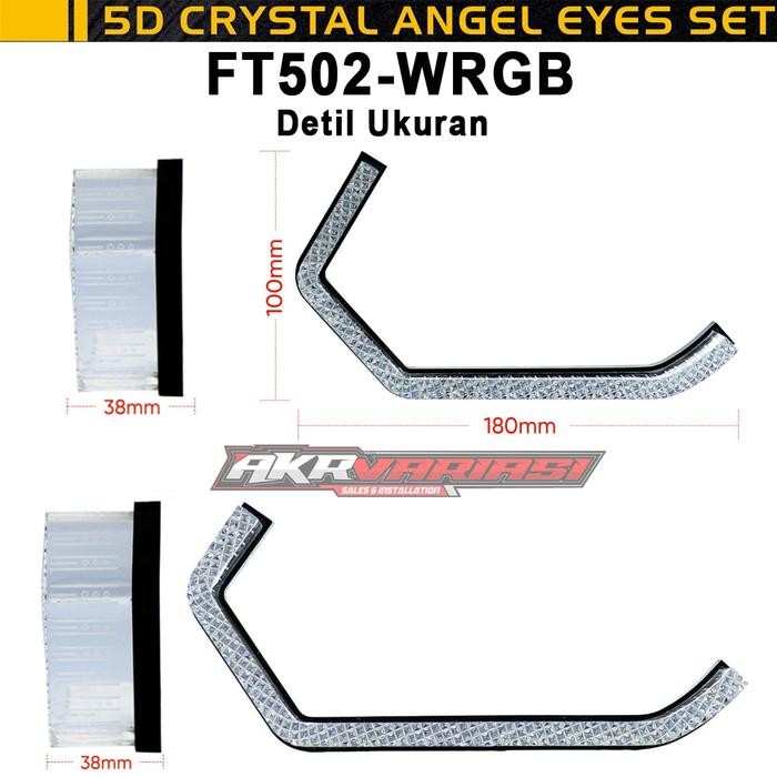 Jual Premium 5D DRL Crystal Angel Eyes Set RGB Lazy Slim Frame DRL ...
