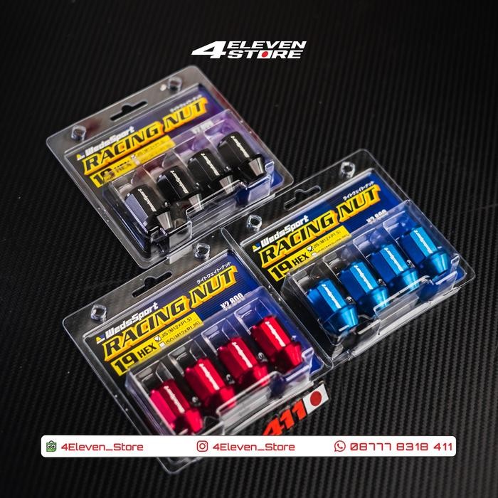 Jual Baut roda/lug nut WedsSport Racing Nut 19Hex Original made in ...