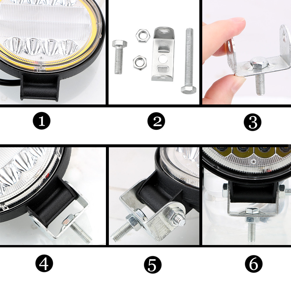 Jual Round Headlight Car Light Assembly Fog Light Angel Eyes Lamp For ...