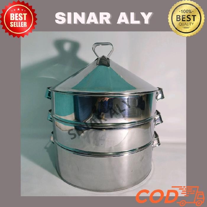 Jual Kalakat Bulat Susun 3 Kukusan susun dimsum Ukuran 30 - 40 cm Bahan ...