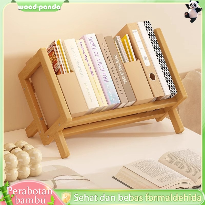 Jual Wood Panda Rak Buku Minimalis Aesthetic Tempat Buku Desktop ...