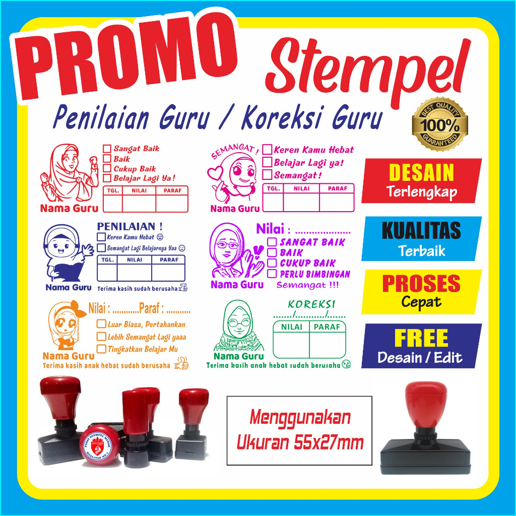 Jual Stempel Nilai Guru / Penilaian / Koreksi / Checked / Reward | Shopee Indonesia