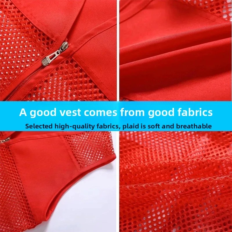 Jual Reflective Multi-Pocket Mesh Vest Logo Custom Advertising Driving ...