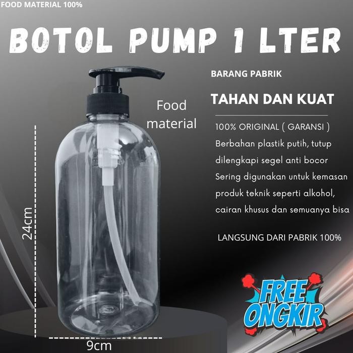 Jual (BestPrice) BOTOL PUMP 1 LITER TEBAL, BOTOL PUMP 1 LITER ASLI ...