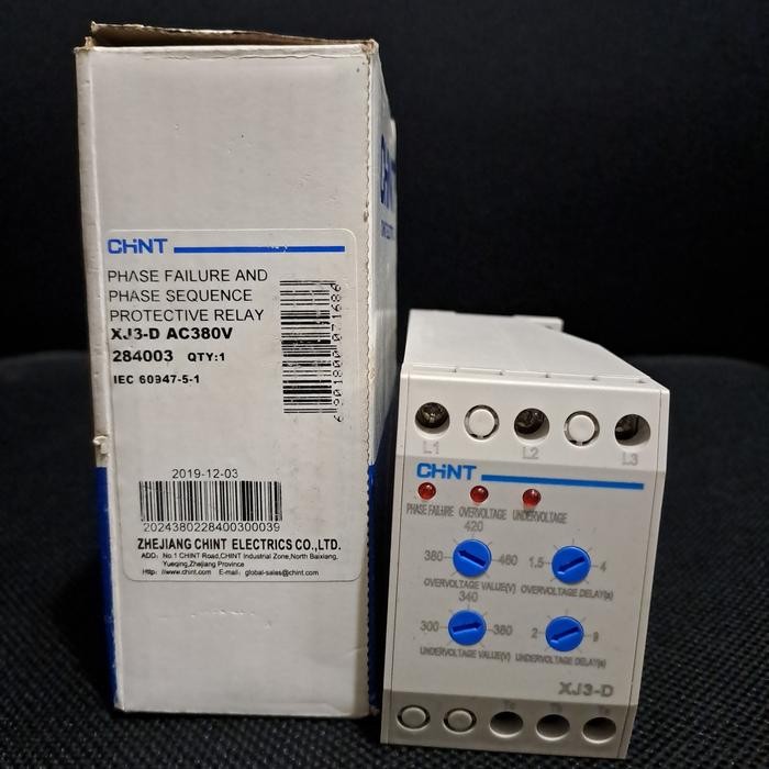 Jual PHASE FAILURE RELAY CHINT XJ3-D XJ3D 380V BEST SELLER | Shopee ...